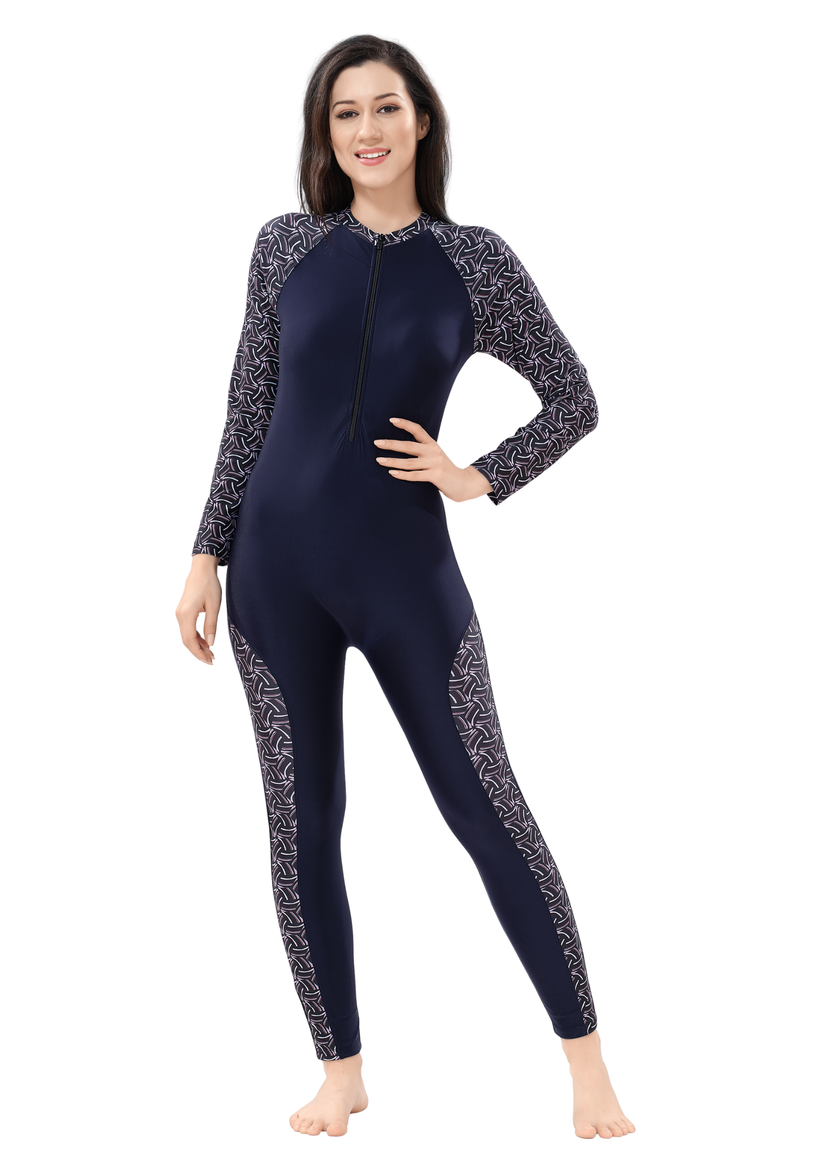 Hunter : Full Length Suit with Abstract Printed Patches – Oceanic Swimwear